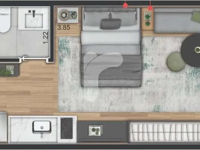 Kitnet / Stúdio para Locação em São Paulo/SP Consolação 1 Quartos