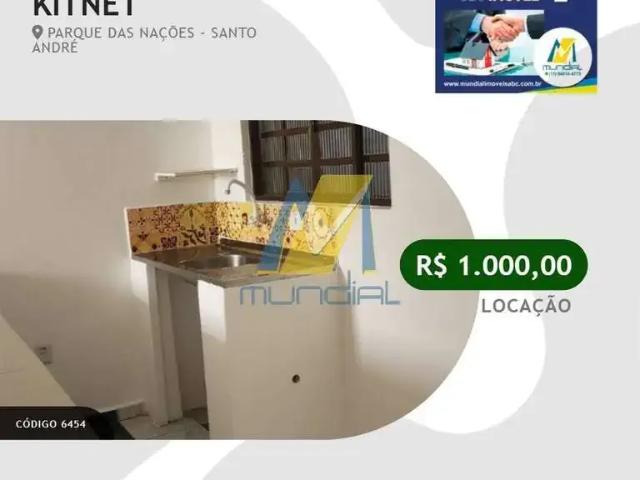 Kitnet / Stúdio para Locação em Santo André/SP Parque das Nações 1 Quartos
