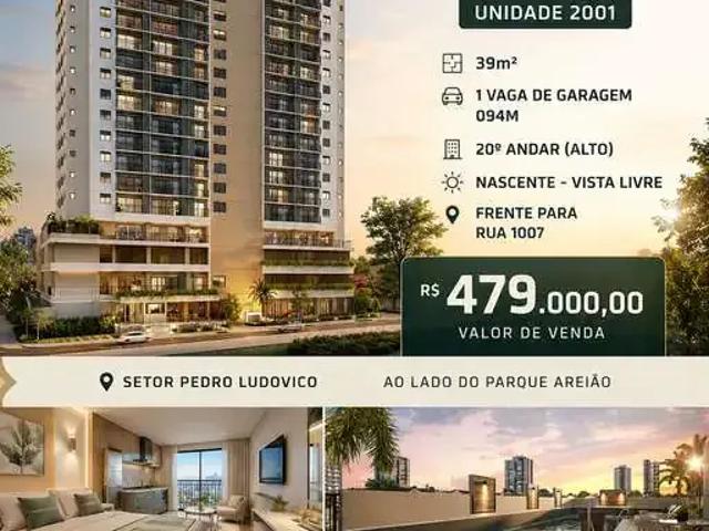 Kitnet / Stúdio para Venda em Goiânia/GO Setor Pedro Ludovico 1 Quartos
