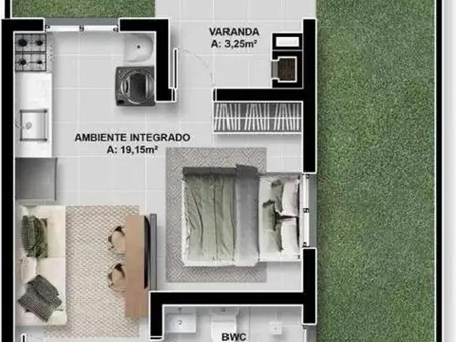 Kitnet / Stúdio para Venda em São José dos Pinhais/PR Parque da Fonte 1 Quartos