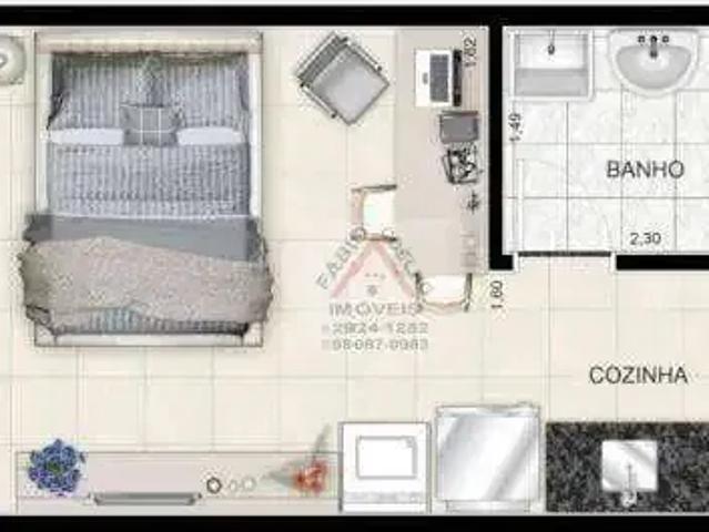 Kitnet / Stúdio para Venda em São Paulo/SP Campo Grande 1 Quartos