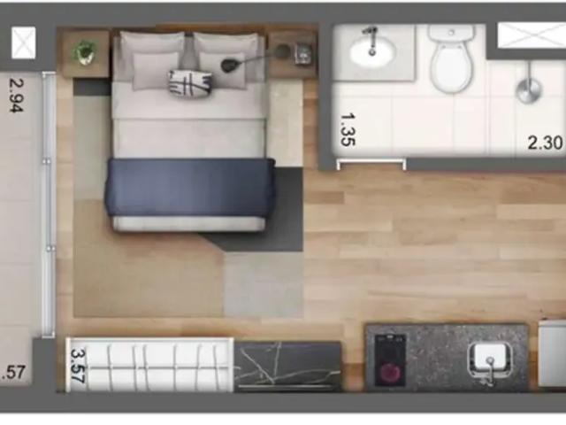Kitnet / Stúdio para Venda em São Paulo/SP Pompéia 1 Quartos