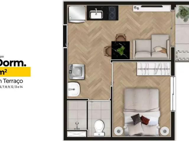 Kitnet / Stúdio para Venda em São Paulo/SP Pinheiros 1 Quartos