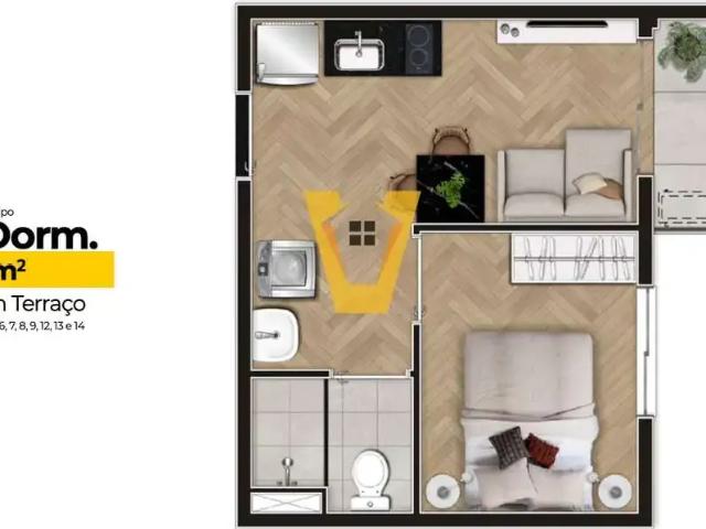 Kitnet / Stúdio para Venda em São Paulo/SP Pinheiros 2 Quartos
