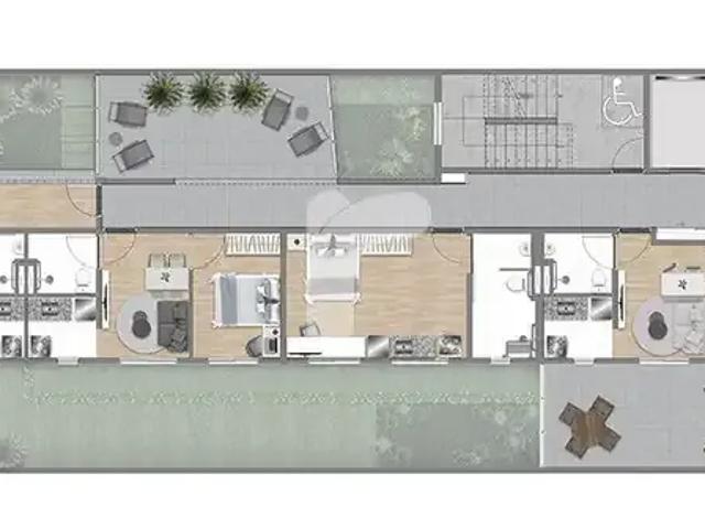 Kitnet / Stúdio para Venda em São Paulo/SP Vila Buarque 1 Quartos