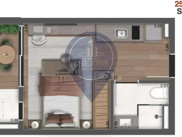 Kitnet / Stúdio para Venda em São Paulo/SP Vila Clementino 1 Quartos