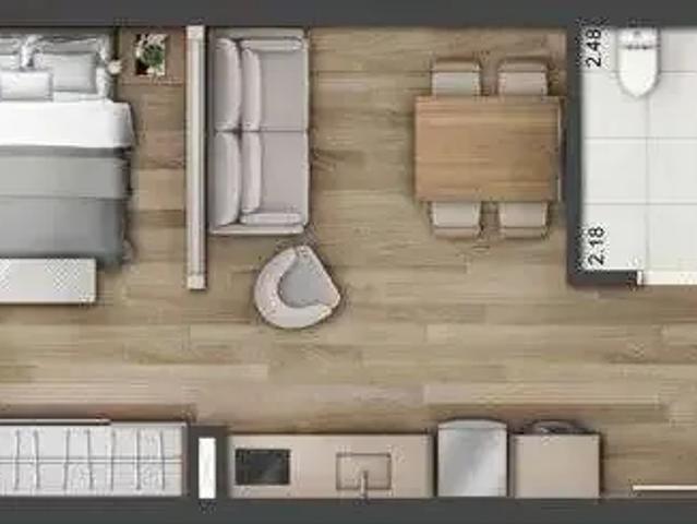 Kitnet / Stúdio para Venda em Porto Alegre/RS Petrópolis 1 Quartos
