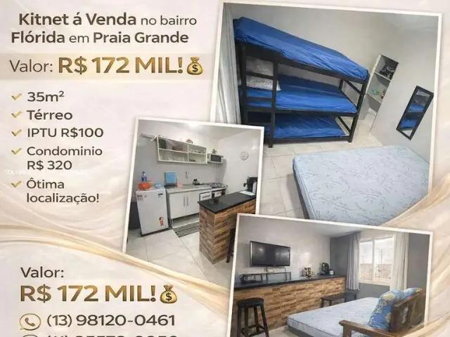 Kitnet / Stúdio para Venda em Praia Grande/SP Flórida 1 Quartos