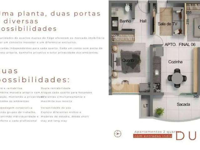 Kitnet / Stúdio para Venda em Uberlândia/MG Jardim Sul 2 Quartos