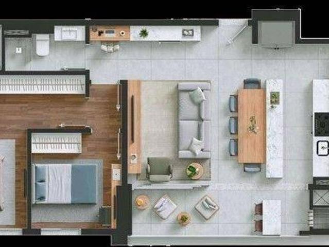 Korá Apto 81m² 2 quartos, sacada gourmet e 1 vaga no Portão