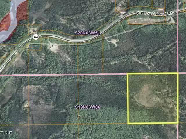 l A1 NEAR WILLOW FISHHOOK MI 43 ROAD, WILLOW, AK 99688 Vacant.