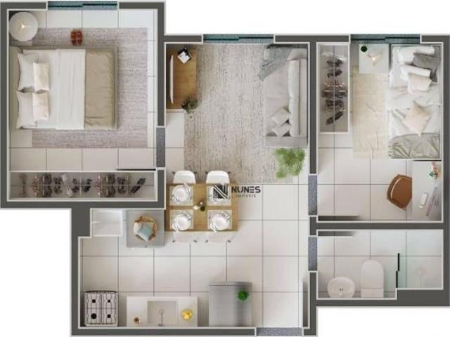 LANÇAMENTO! Apartamento com 2 dormitórios à venda, 36 m² A partir de R$ 224.900 Unique Sabiá S