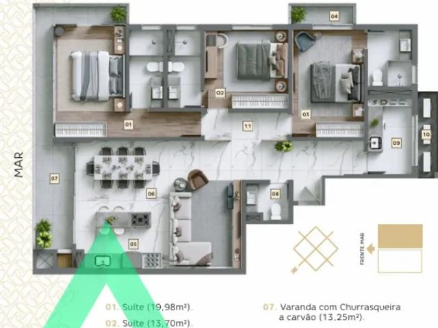 LANÇAMENTO Apartamento com VISTA MAR à venda, no Bairro Itacolomi em Balneário Piçarras!