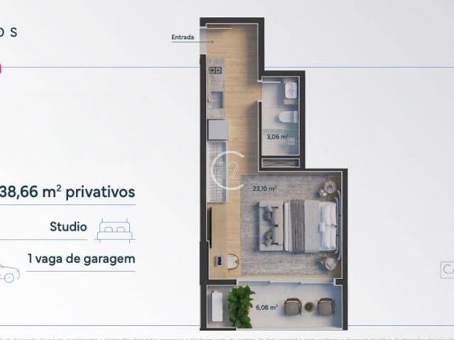 LANÇAMENTO Apartamento de 1 quarto à venda, 38 m² por R$ 465.000 Centro São José dos Campos/SP