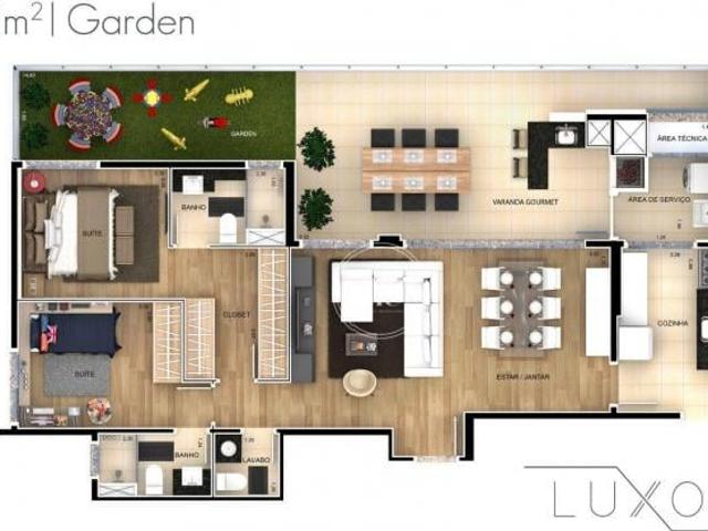 LANÇAMENTO Apartamento Garden de 121m² úteis, 3 dormitórios, à venda no bairro Itu Novo Centro It