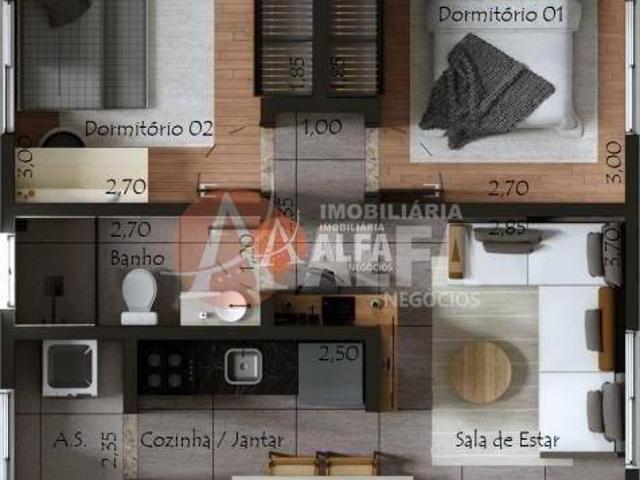 LANÇAMENTO! Apartamento 2 Dormitórios Village Vista Alegre Chácara Vista Alegre Cotia/SP