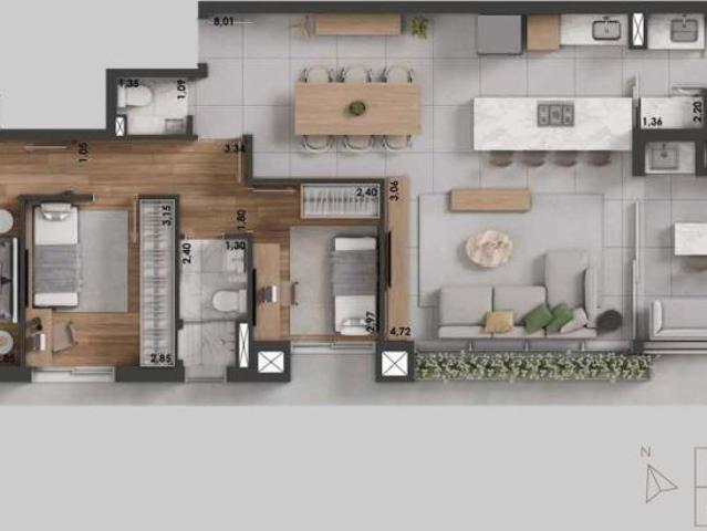 Lançamento bem localizado no Ahú 2 suites 93m² privativos