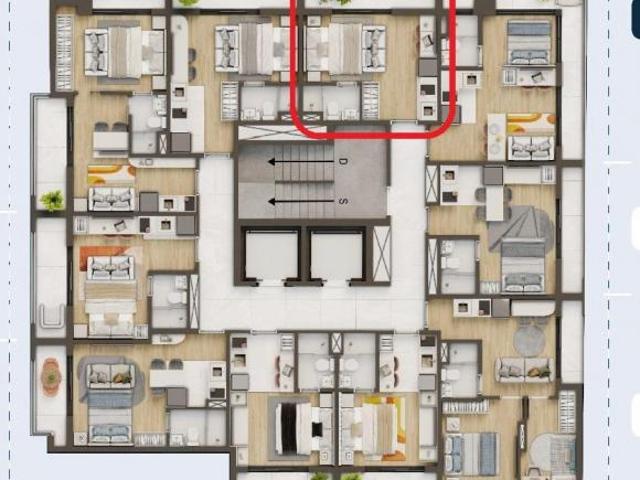 LANÇAMENTO CENTRO DUPLEX COM 50,36 M² PROXIMO AO SHOPPING MULLER