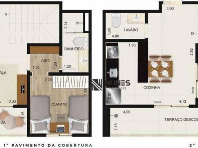 Lançamento: Cobertura Duplex no Bom Pastor, com 2 suítes e 96 m² por R$ 599.900 Juiz de Fora/MG