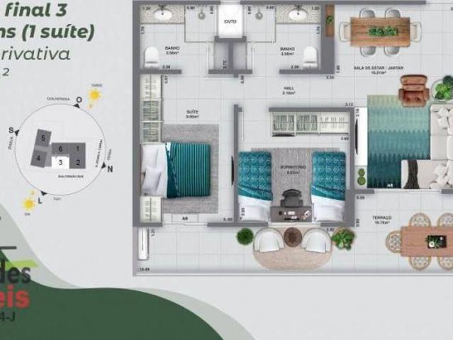 Lançamento com 2 dormitórios à venda, 78 m² com entrada à partir de 67.000 por R$ 541.000 Aviação