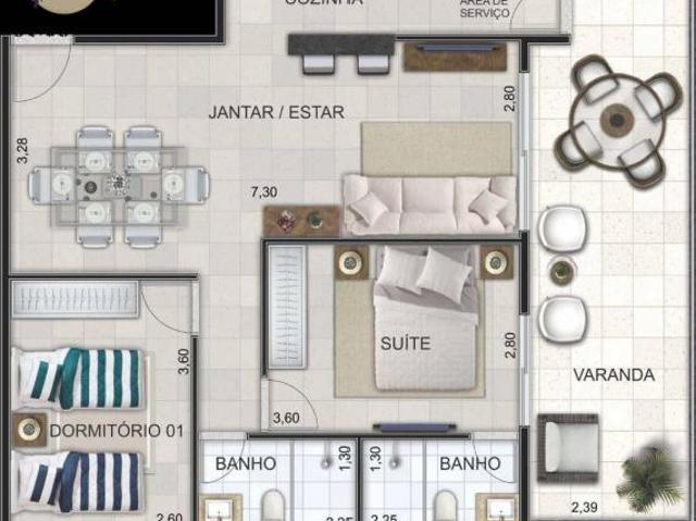 Apartamento com 2 dormitórios à venda, 82 m² por R$ 989.748,00 Tomé de Souza Bertioga/SP