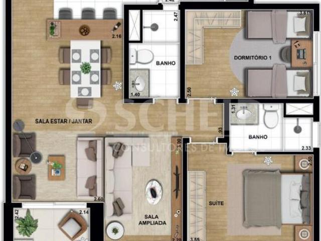 Lançamento de Apartamento de 86m² na Vila Santa Catarina Empreendimento C290