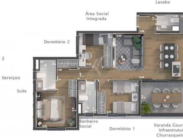 LANÇAMENTO DE APARTAMENTOS AO LADO DO SHOPPING DOM PEDRO COM 3 QUARTOS SENDO 1 SUÍTE