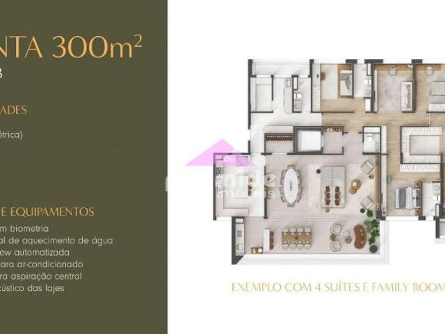 Lançamento Evory Park Jardim das Colinas: Apartamento com 5 dormitórios à venda, 300m² por R$ 4.315