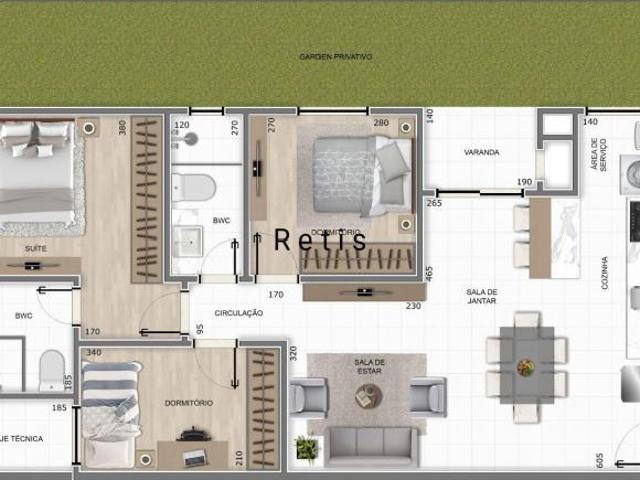 Lançamento em Pinhais: Apartamentos 3 quartos, suíte, com garden e sacada com Churrasqueira e Eleva
