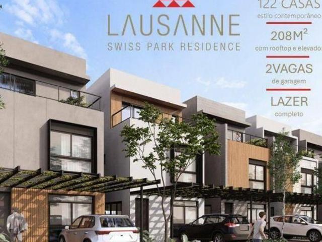 LANÇAMENTO LAUSANNE SWISS PARK CAMPINAS: CASAS EXCLUSIVAS COM ELEVADOR E ROOFTOP EM CONDOMÍNIO FECHA