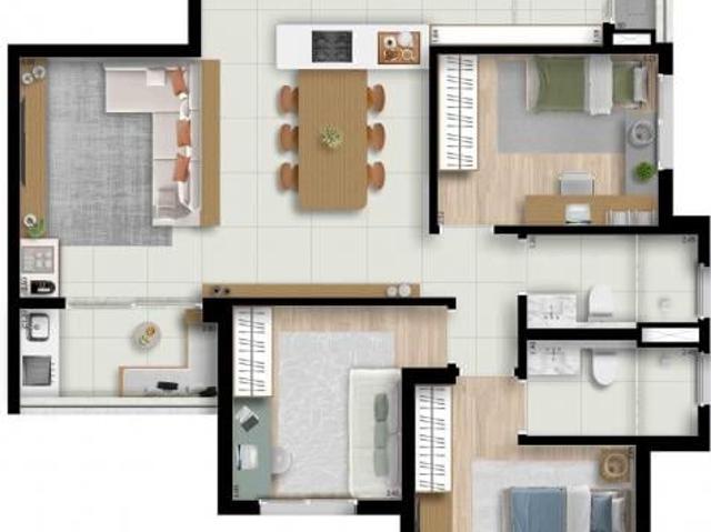 Lançamento Pátio São Paulo Apartamento 3 dorm. 82m² varanda gourmet Árvore Grande/Sorocaba