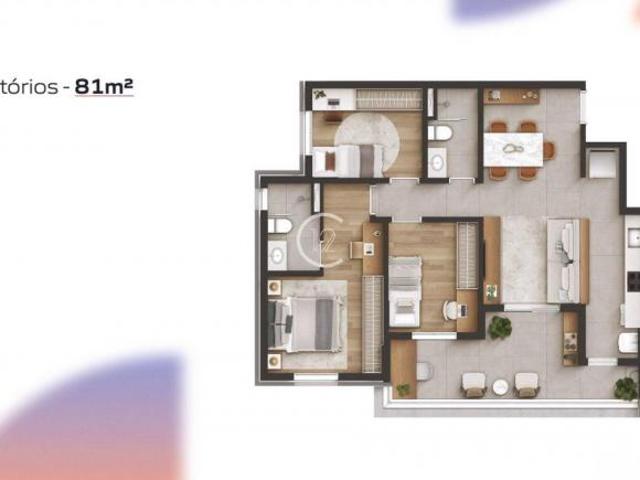 Lançamento Quadria Satélite com 3 quartos à venda, 81 m² por R$ 867.000 Jardim Satélite São José