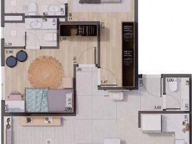 Lançamento Raízes com 2 suítes à venda, 85 m² por R$ 1.040.000 Vila Ema São José dos Campos/SP