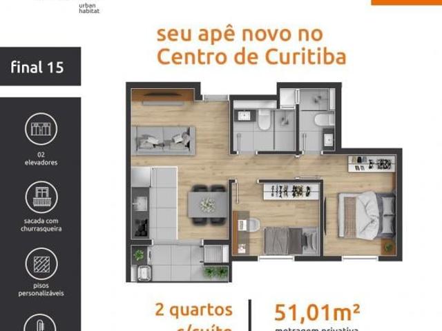 Lançamento Rebouças Apartamento 2 Quartos Para Quem Planeja o Futuro