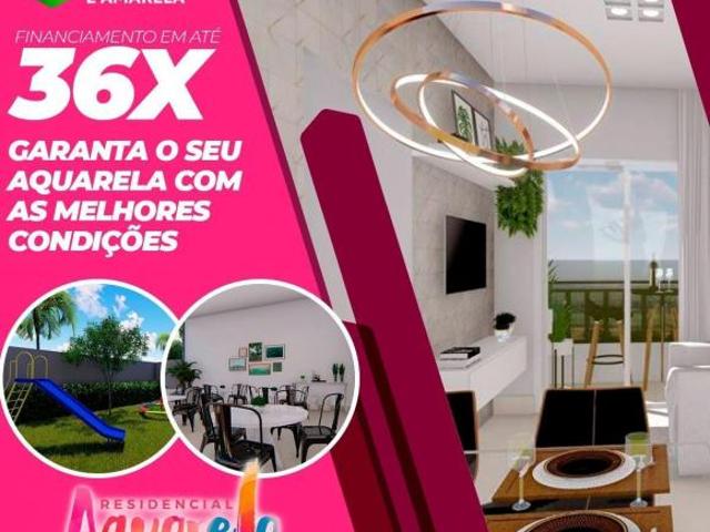 Lançamento Residencial Aquarela, Apartamentos de 50,07m2 a 75,28m2, 2 Dormitórios, Varanda, Área de