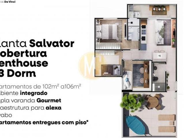 Lançamento Residencial da Vinci 1,2 e 3 Dorms no Centro de SJC