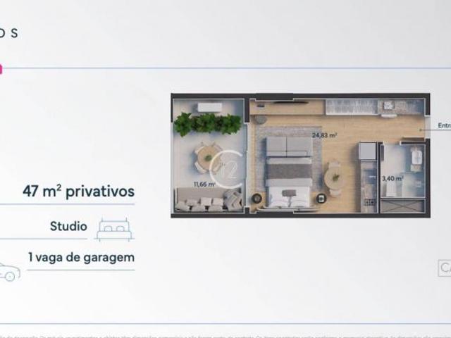 LANÇAMENTO Studio à venda, 46 m² por R$ 493.000 Centro São José dos Campos/SP