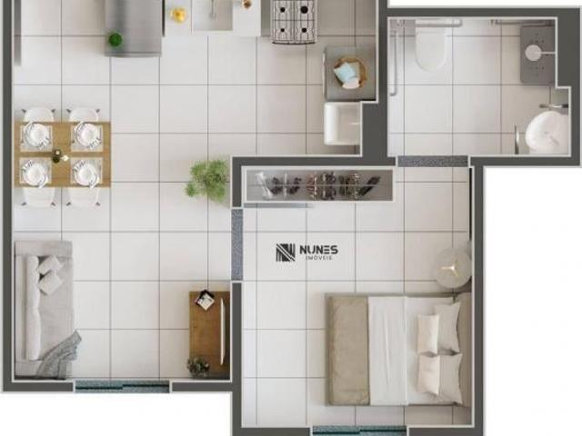 LANÇAMENTO Unique Sabiá Bairro São Geraldo Apartamento com 1 dormitório à venda, 35 m² A parti