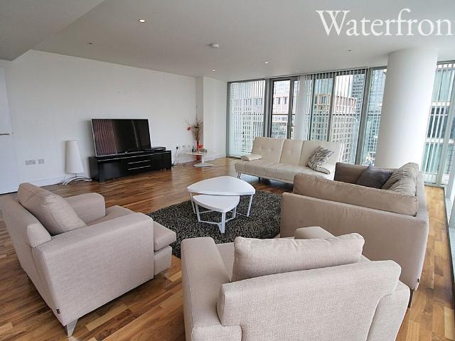 Landmark West Tower, Marsh Wall, London E14, 3 bed flat to rent, £5,450 pcm | PrimeLocation