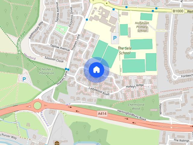 Ladywood Road, Hertford, Hertfordshire, SG14