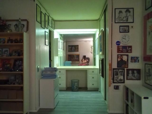 Large master bedroom with private bathroom