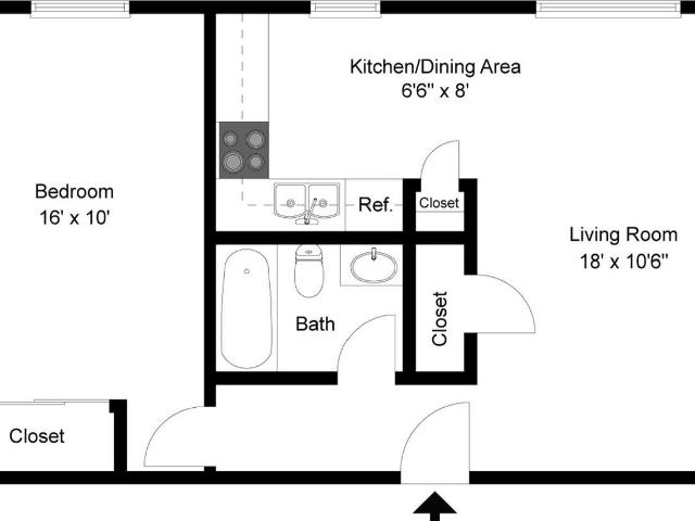 Laura Ann Apartments 1 Bedroom Apartment for Rent at 4080 Upham St, Wheat Ridge, CO 80033 Barths