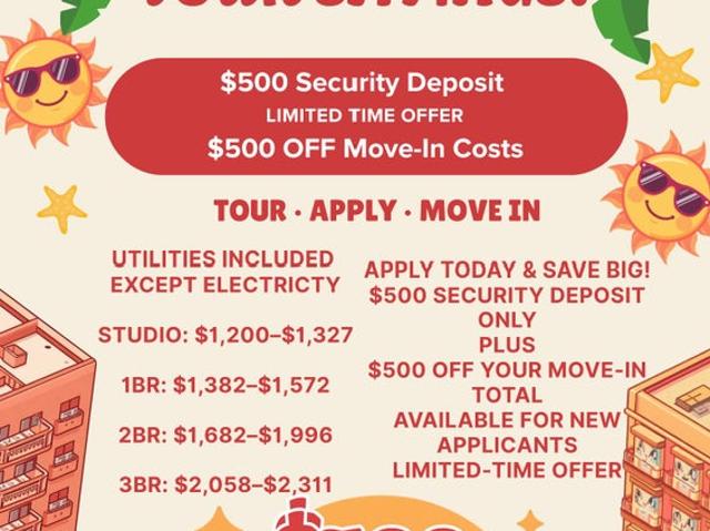 LIMITED TIME MOVE IN SPECIAL – SAVE $1,000 MOVE IN