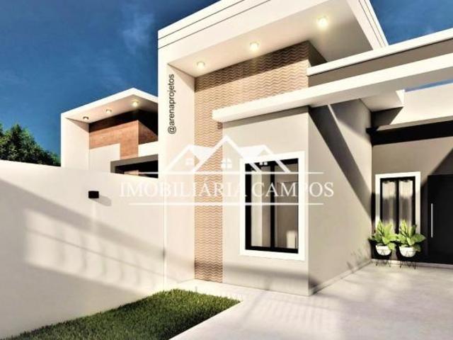 LINDA CASA COM DESING MODERNO 1 SUÍTE, 2 QUARTOS E TERRENO MEDINDO 162,00 M²