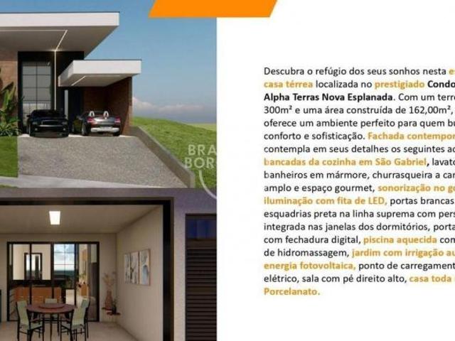 Linda Casa Térrea No Condomínio Terras Alpha