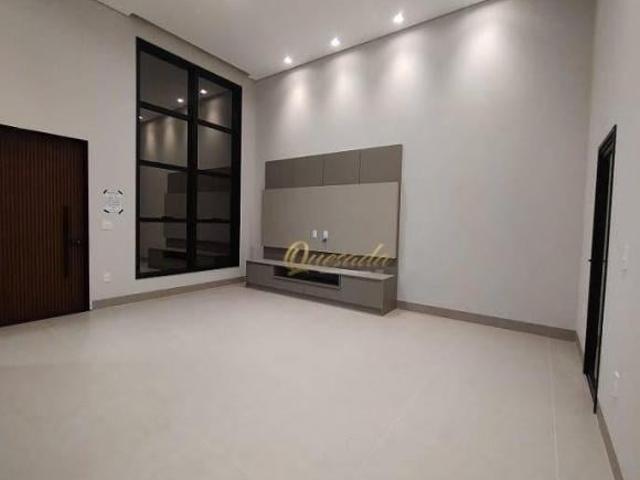 Linda casa térrea nova, 3 suítes, planejados, piscina, condomínio Maria Cândida, Indaiatuba