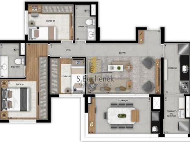 Lindo apartamento venda Verdana Jardim Prudência 3 dormitórios
