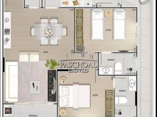 LINDO APARTAMENTO CANTO DO FORTE EM PRAIA GRANDE