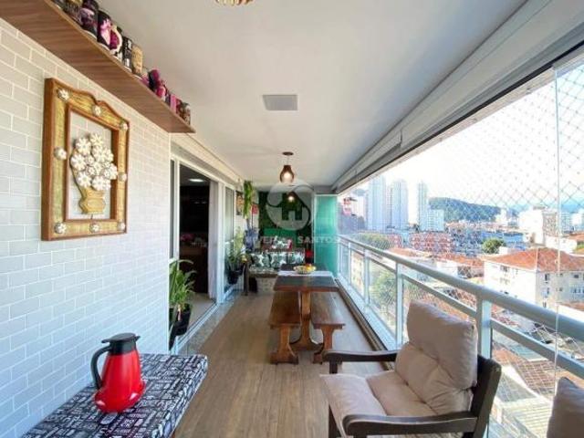 Lindo apartamento com 3 quartos e 2 vagas de garagem Marapé Santos/SP
