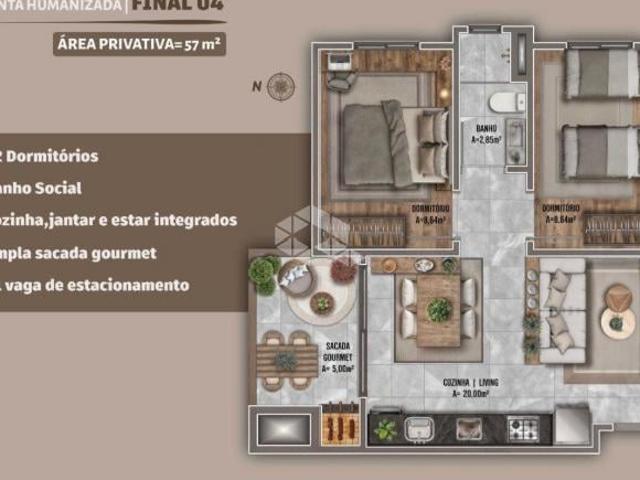 Lindo apartamento com entrada parcelada no Desvio Rizzo